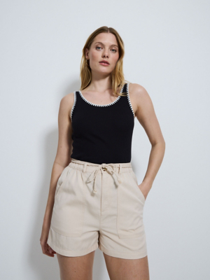 Neutral Rope Belted Shorts | Women | George at ASDA