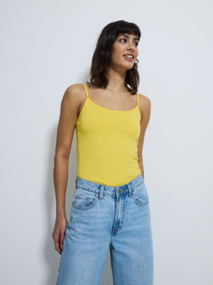Yellow Fitted V Neck Cami Top | Women | George at ASDA