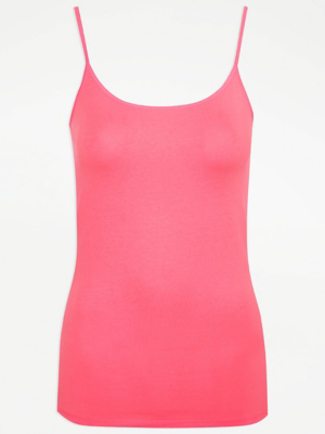 Dusky Pink Basic Fitted Cami Top | Women | George at ASDA