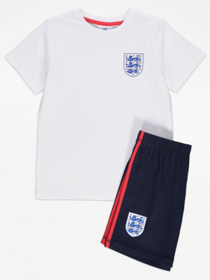 England Football White Short Pyjamas | Kids | George at ASDA