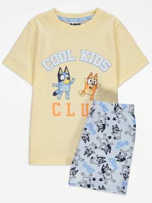 Bluey Cool Kids Club Slogan Short Pyjamas | Kids | George at ASDA