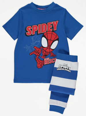 Marvel Spidey and Friends Blue Stripe Pyjamas | Kids | George at ASDA