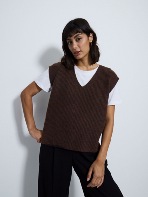 V Neck Knitted Sleeveless Vest | Women | George at ASDA