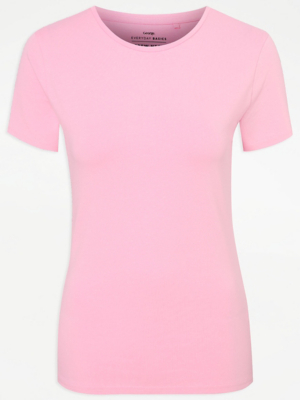 Pink Basic Crew Neck Top | Women | George at ASDA