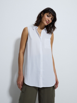 Black Sleeveless Longline Shirt | Women | George at ASDA