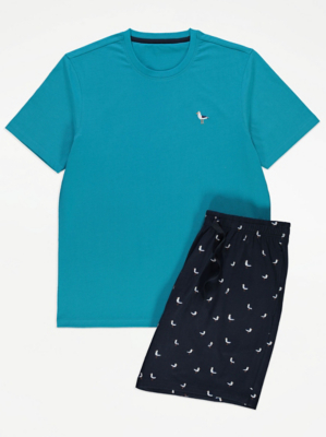 Blue Seagull Short Pyjamas | Men | George at ASDA