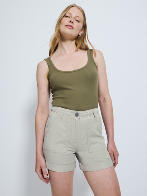 Light Khaki Twill Cargo Shorts | Women | George at ASDA
