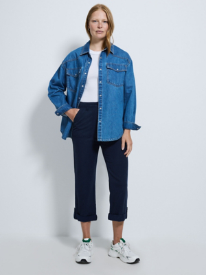 Navy Ponte Trousers | Women | George at ASDA