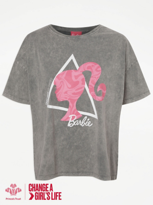 Barbie Prince’s Trust Grey Acid Wash T-Shirt | Women | George at ASDA