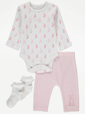 Peter Rabbit Bodysuit Leggings and Socks Outfit | Baby | George at ASDA
