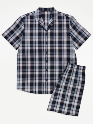 Checked Shirt Short Pyjamas | Men | George at ASDA