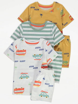 Campervan Short Pyjamas 3 Pack | Kids | George at ASDA