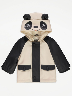 Panda Face Colour Block Rain Mac | Baby | George at ASDA