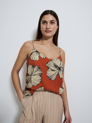 Studio Edit Burnt Orange Floral Print Cami Top | Women | George at ASDA
