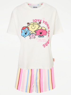 Mr. Men Little Miss Striped Short Pyjamas | Lingerie | George at ASDA