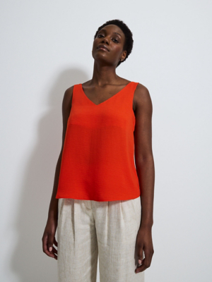 Orange Zebra Print Built Up V-Neck Cami Top | Women | George at ASDA
