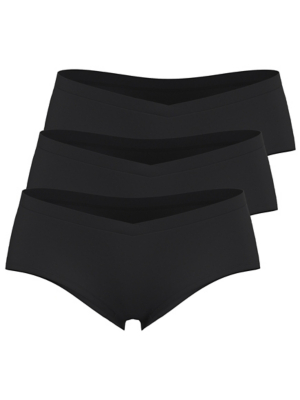 Black Supersoft Short Knickers 3 Pack | Lingerie | George at ASDA
