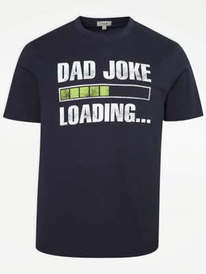 Navy Dad Joke Loading T-Shirt | Men | George at ASDA
