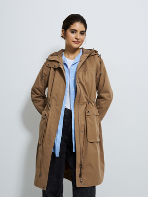 Tan Waterproof Longline Coat | Women | George at ASDA