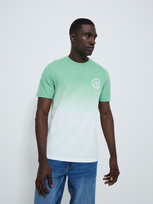 Mint Green Wave Riders Dip Dye T-Shirt | Men | George at ASDA