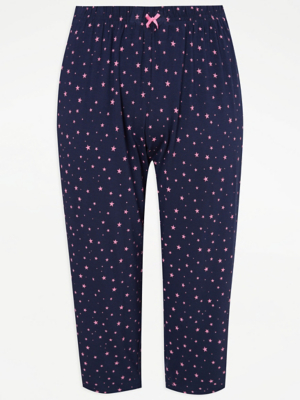 Navy Star Cropped Pyjama Bottoms | Lingerie | George at ASDA