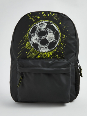 Black Football Paint Splatter Backpack | Kids | George at ASDA