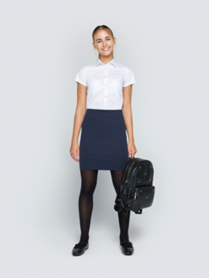 Navy Senior Girls Jersey Tube School Skirts 2 Pack | School | George at ...
