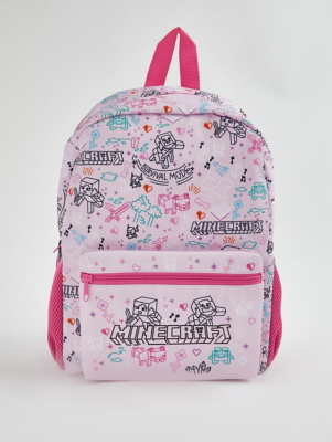 Minecraft Survival Mode Pink Backpack | Kids | George at ASDA
