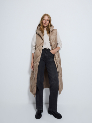 Diamond Quilted Longline Gilet | Women | George at ASDA