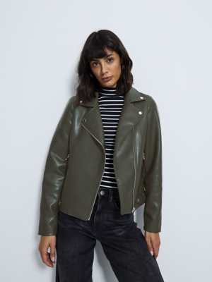 Faux Leather Biker Jacket | Women | George at ASDA