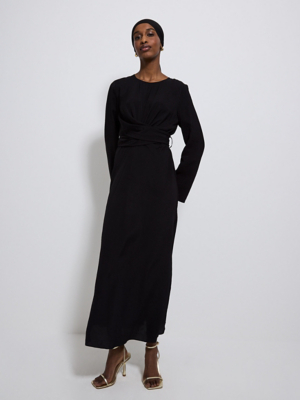 Red Lightweight Wrap Long Sleeve Maxi Dress | Women | George at ASDA