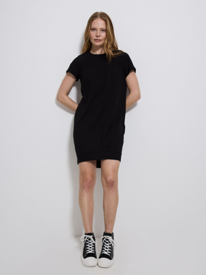 Black Crepe Short Sleeve Raglan Shift Dress | Women | George at ASDA