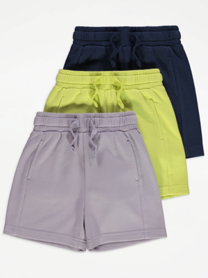 Plain Jersey Shorts 3 Pack | Kids | George at ASDA