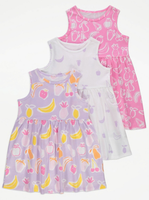 Fruity Dresses 3 Pack | Kids | George at ASDA