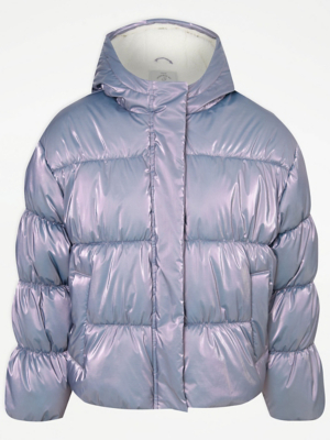 Lilac Shine Padded Coat | Kids | George at ASDA