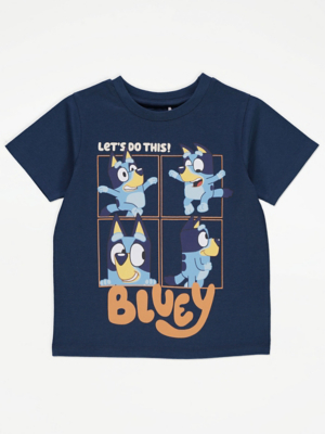Bluey Let’s Do This Navy Collage T-Shirt | Kids | George at ASDA