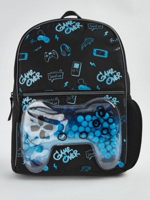 Black Gamer Fidget Pocket Backpack | Kids | George at ASDA