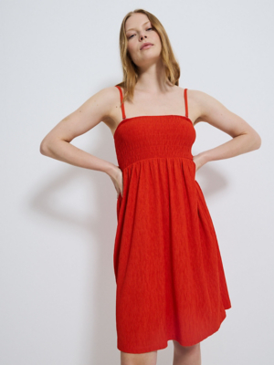 Red Velvet Wrap Mini Dress | Women | George at ASDA