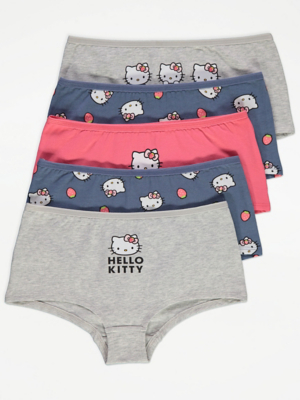 Hello Kitty Strawberry Short Knickers 5 Pack | Kids | George at ASDA