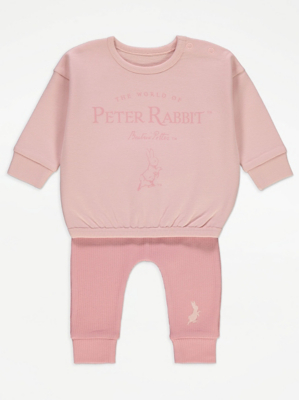 Peter Rabbit Pink Sweatshirt and Leggings Outfit | Baby | George at ASDA