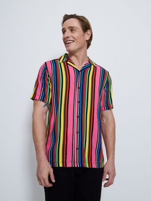 Diversity Role Model Pride Bright Striped Shirt | Men | George at ASDA
