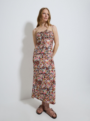 Floral Milkmaid Tie Front Midi Dress | Women | George at ASDA