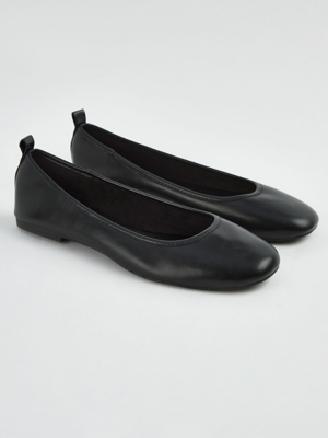 Black Square Toe Ballet Shoes | Women | George at ASDA