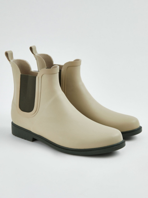 Beige Matte Ankle Wellington Boots | Women | George at ASDA