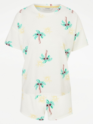 White Palm Sunshine Short Pyjamas | Lingerie | George at ASDA