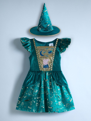 Peppa Pig Teal Witch Halloween Fancy Dress Costume | Kids | George at ASDA