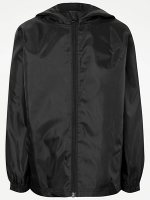Black Shower Proof School Pac A Mac Jacket | School | George at ASDA