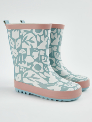 Pastel Nature Print Wellington Boots | Kids | George at ASDA