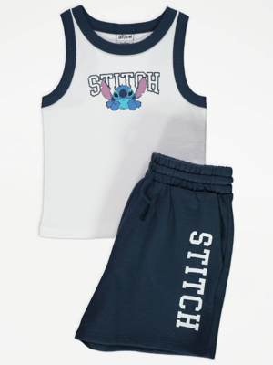Disney Lilo & Stitch Navy Racer Top and Shorts Outfit | Kids | George ...