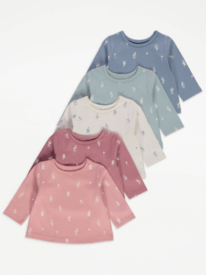 Floral Long Sleeve Tops 5 Pack | Baby | George at ASDA